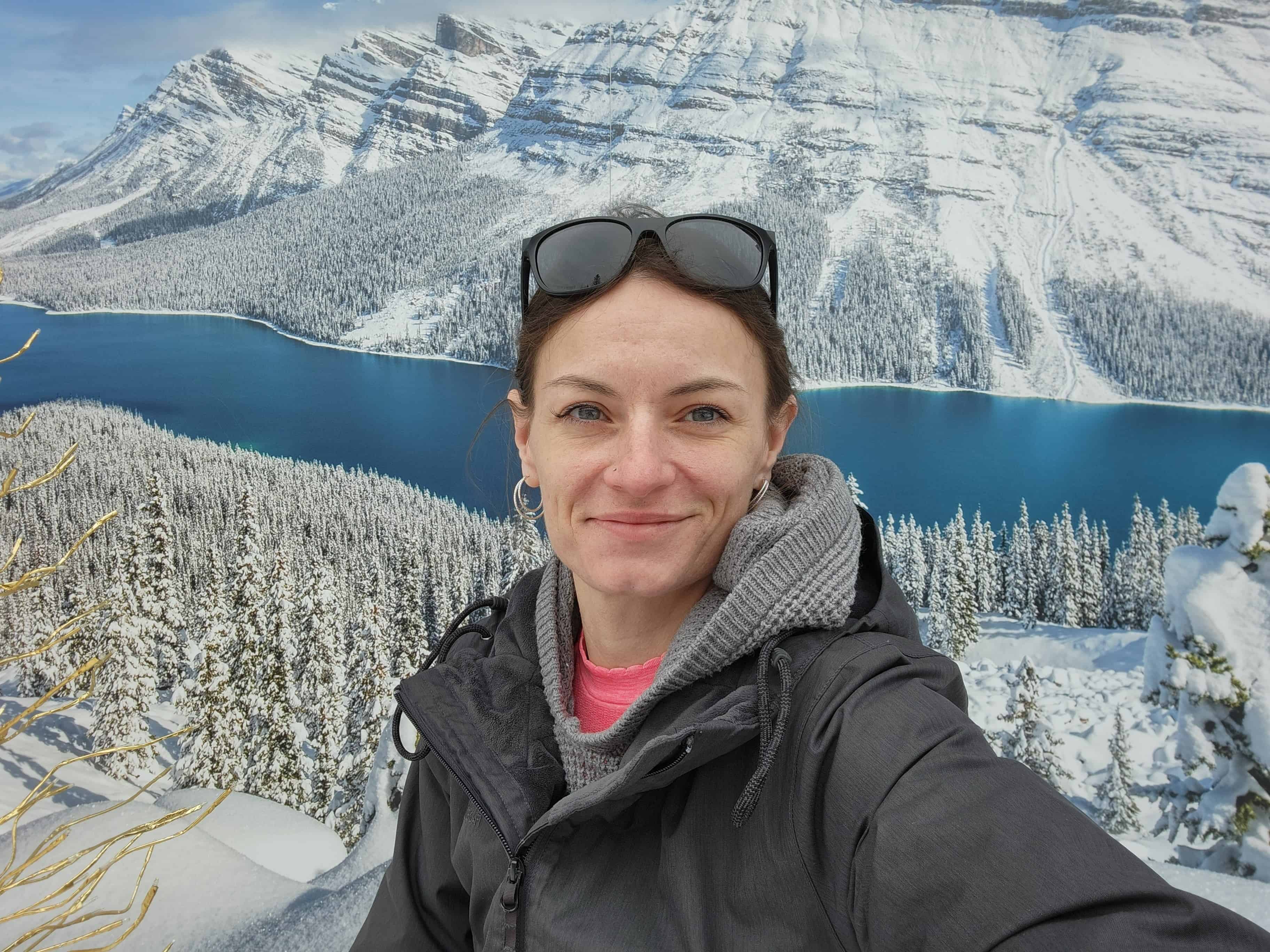 Andrea Horning - Selfie at Cave & Basin National Historic Site in Banff ...